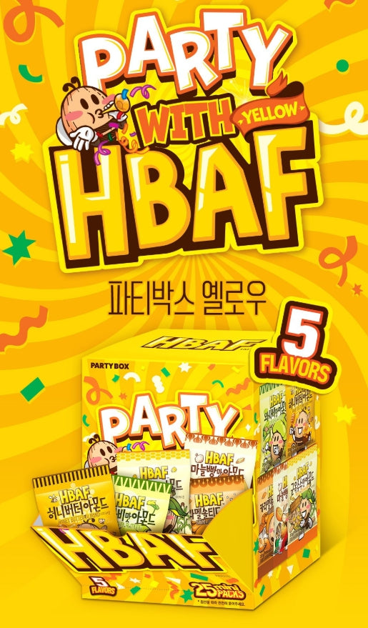 HBAF Mini Party Box Yellow 25 Packs Korean Almonds – Munbangku.com