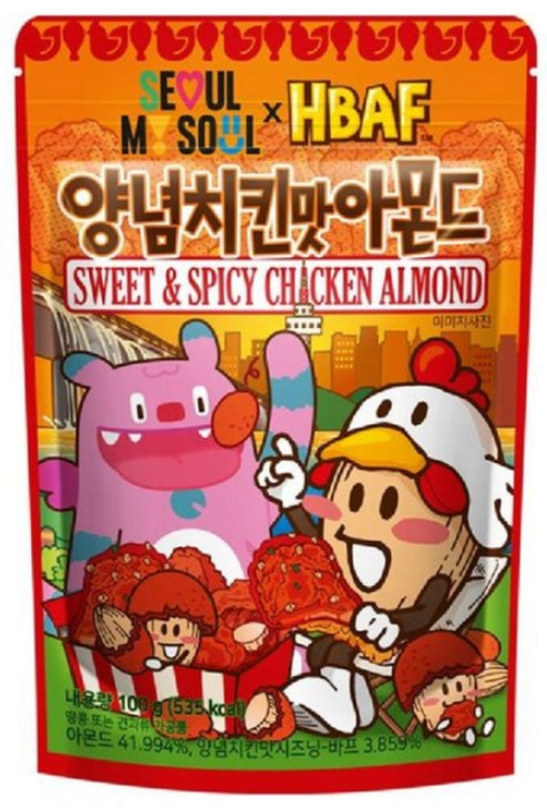 HBAF Sweet Spicy Chicken Almonds 2 Pack 100g – Munbangku.com