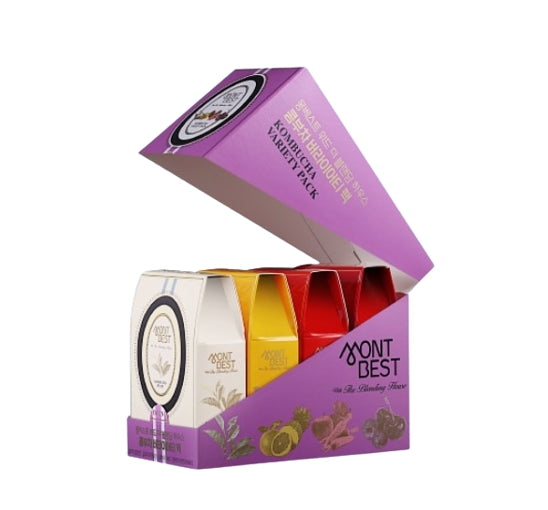 4 X MONTBEST With The Blending House Kombucha Variety Pack Type 1, 10 ...
