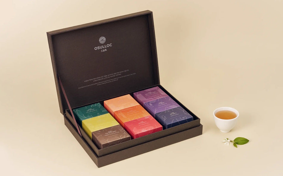 OSULLOC Premium Tea Collection Gift Set, 90 tea bags (9 Flavors x 10 t ...